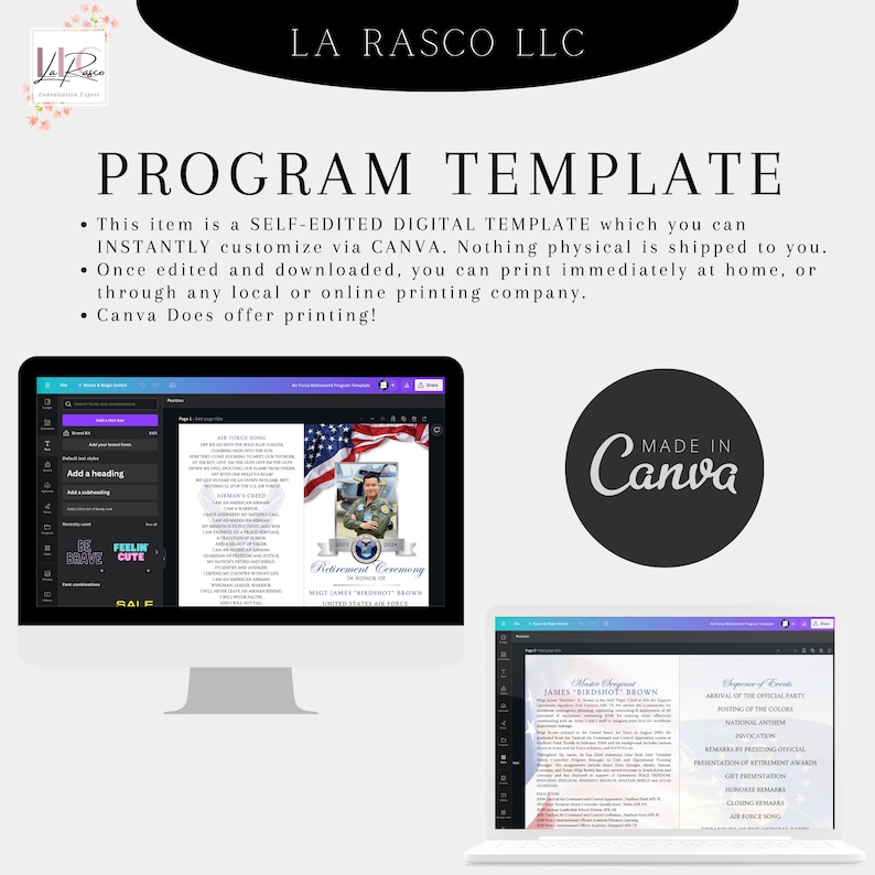 Air Force Retirement Program Template - Etsy