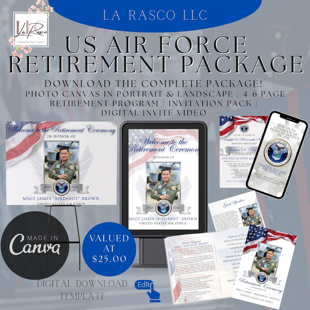 NEW Air Force Retirement Package - Etsy