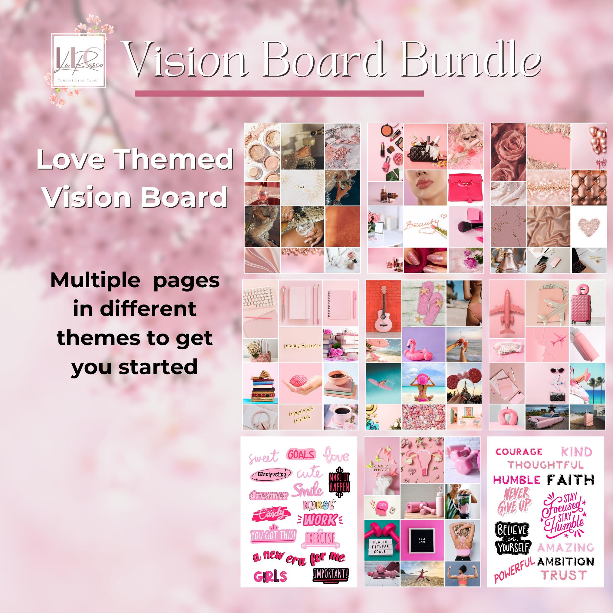 Pink Themed Vision Board Printable | Instant Download - Etsy