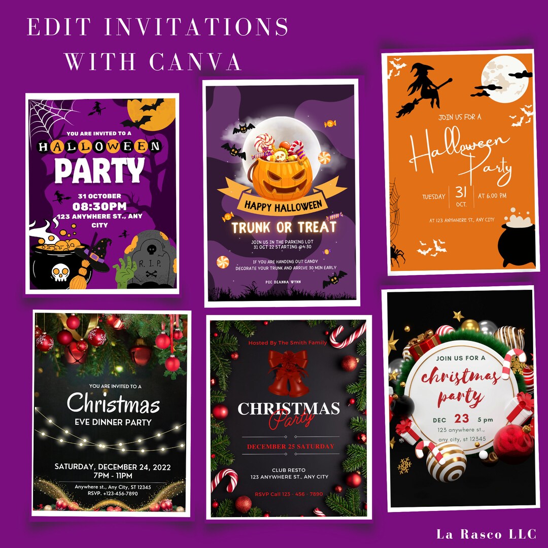 NEW Invitation Variety Pack Template - Etsy