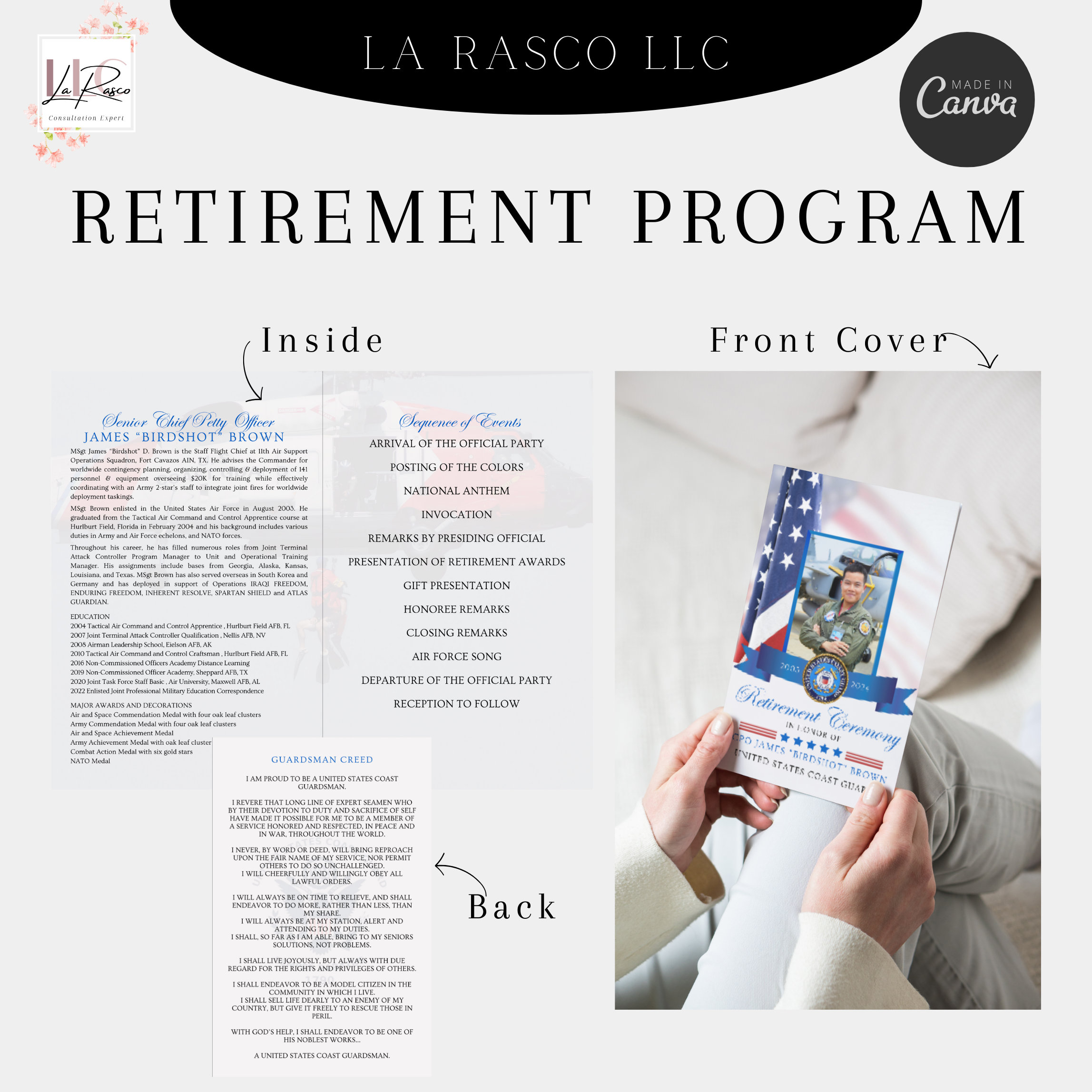Coast Guard Retirement Program Template - Etsy