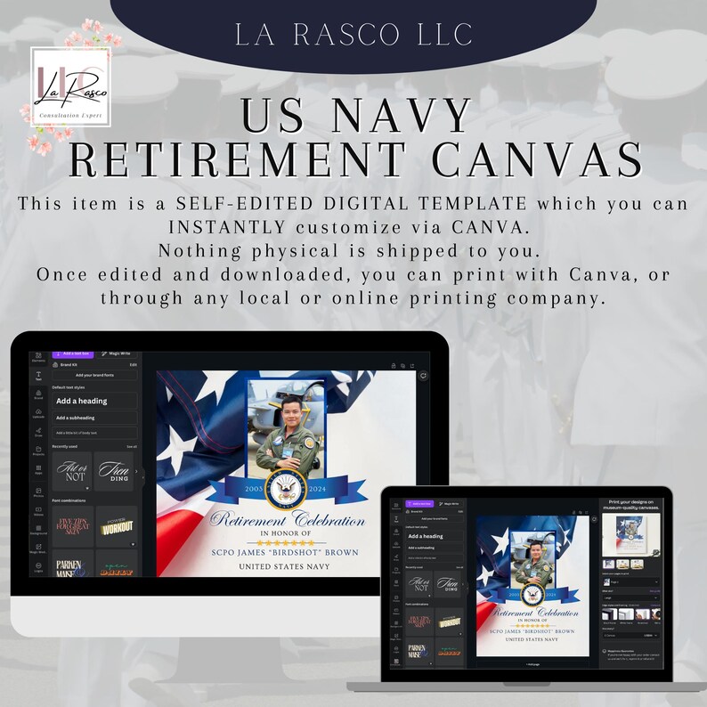 Navy Retirement Welcome Canvas With Photo! - Etsy