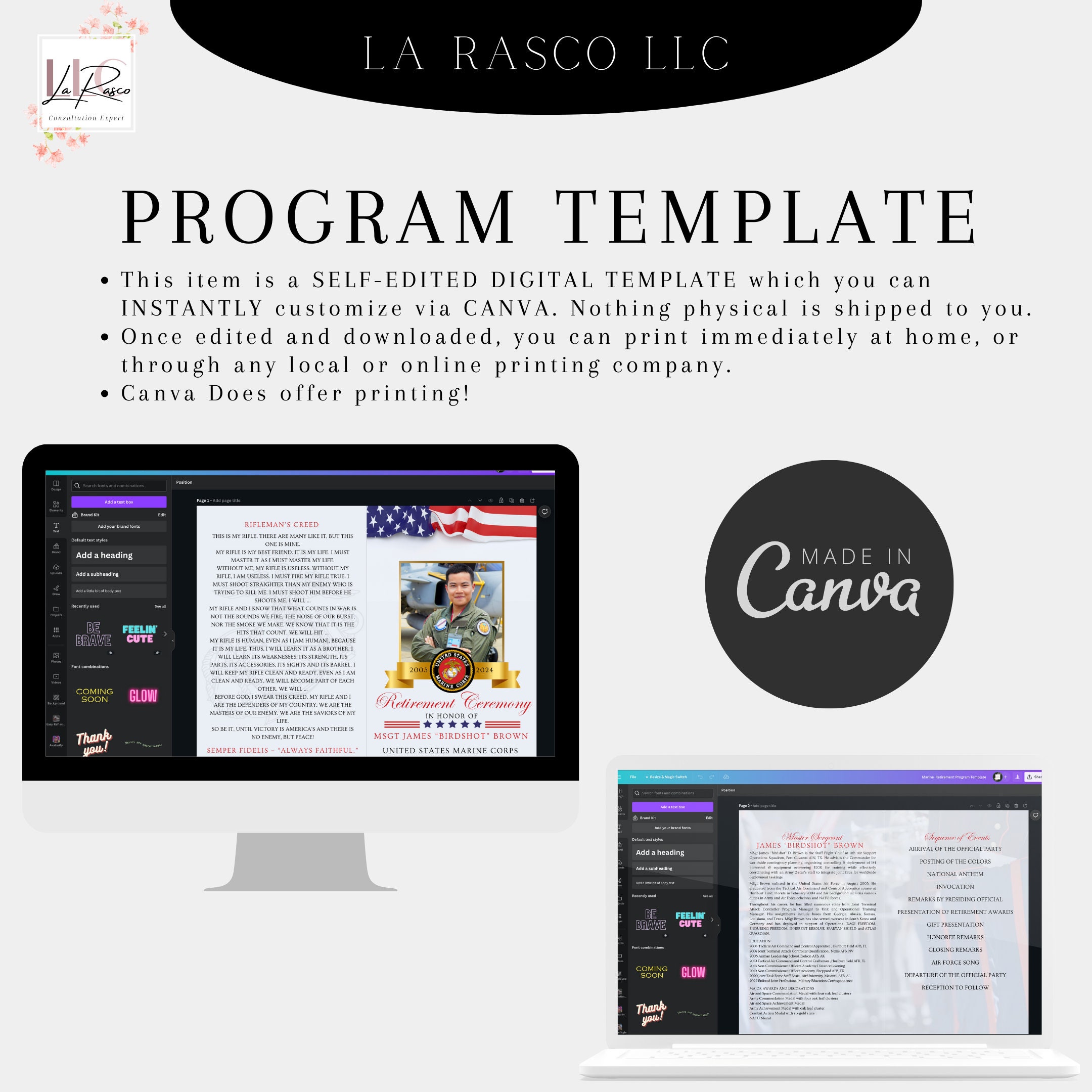 Marine Retirement Program Template - Etsy