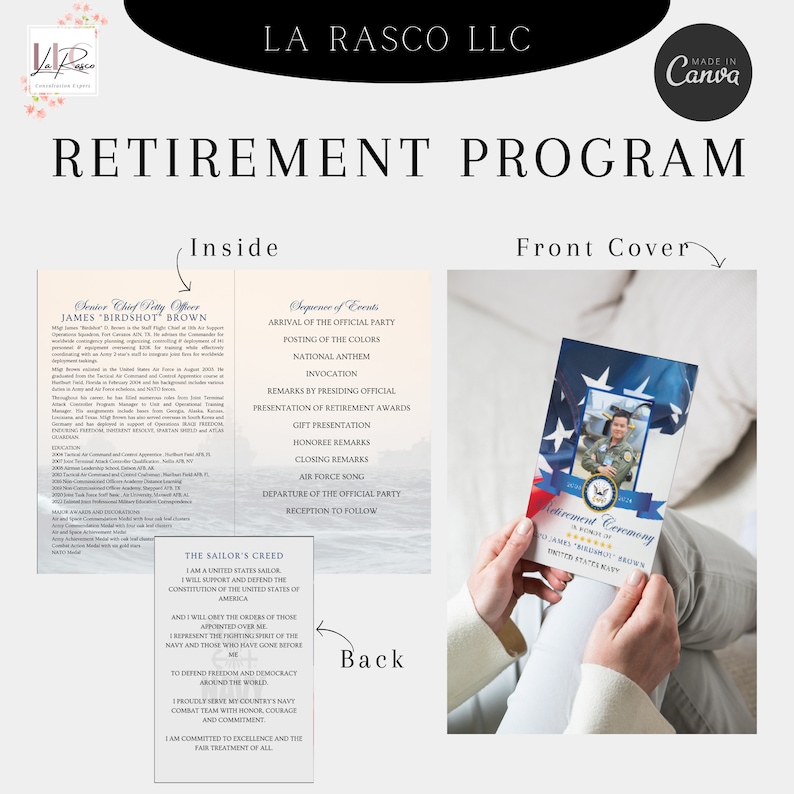 Navy Retirement Program Template - Etsy