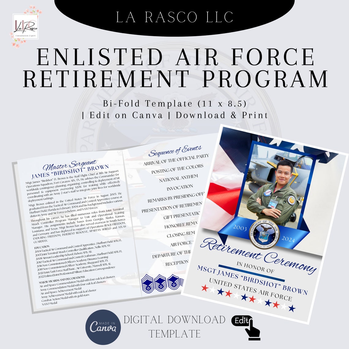 Enlisted Air Force Retirement Program Template - Etsy