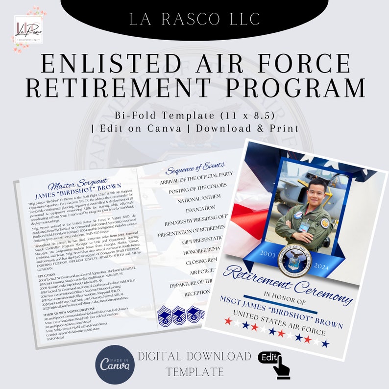 Enlisted Air Force Retirement Program Template - Etsy