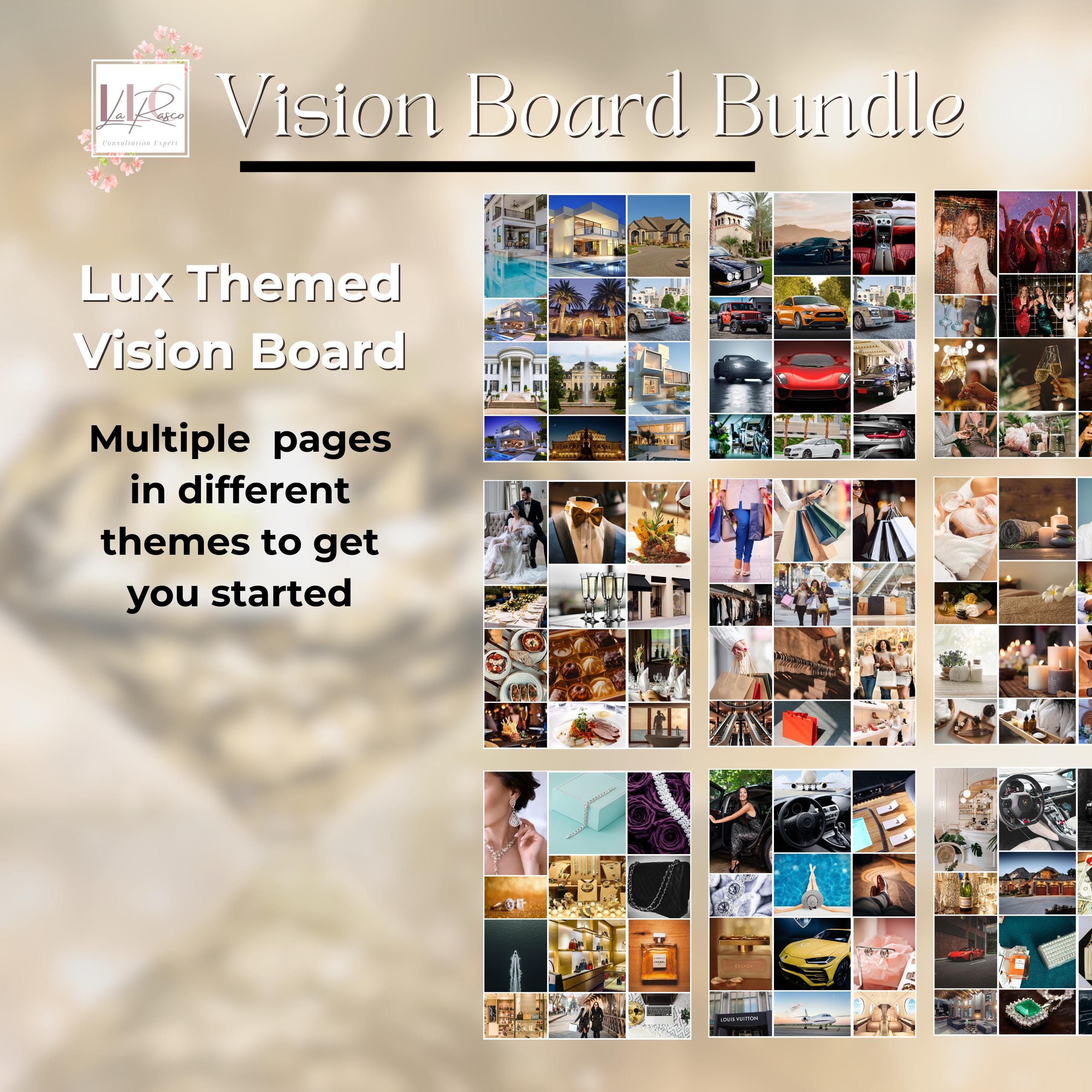 Lux-themed Vision Board Printable | Instant Download - Etsy