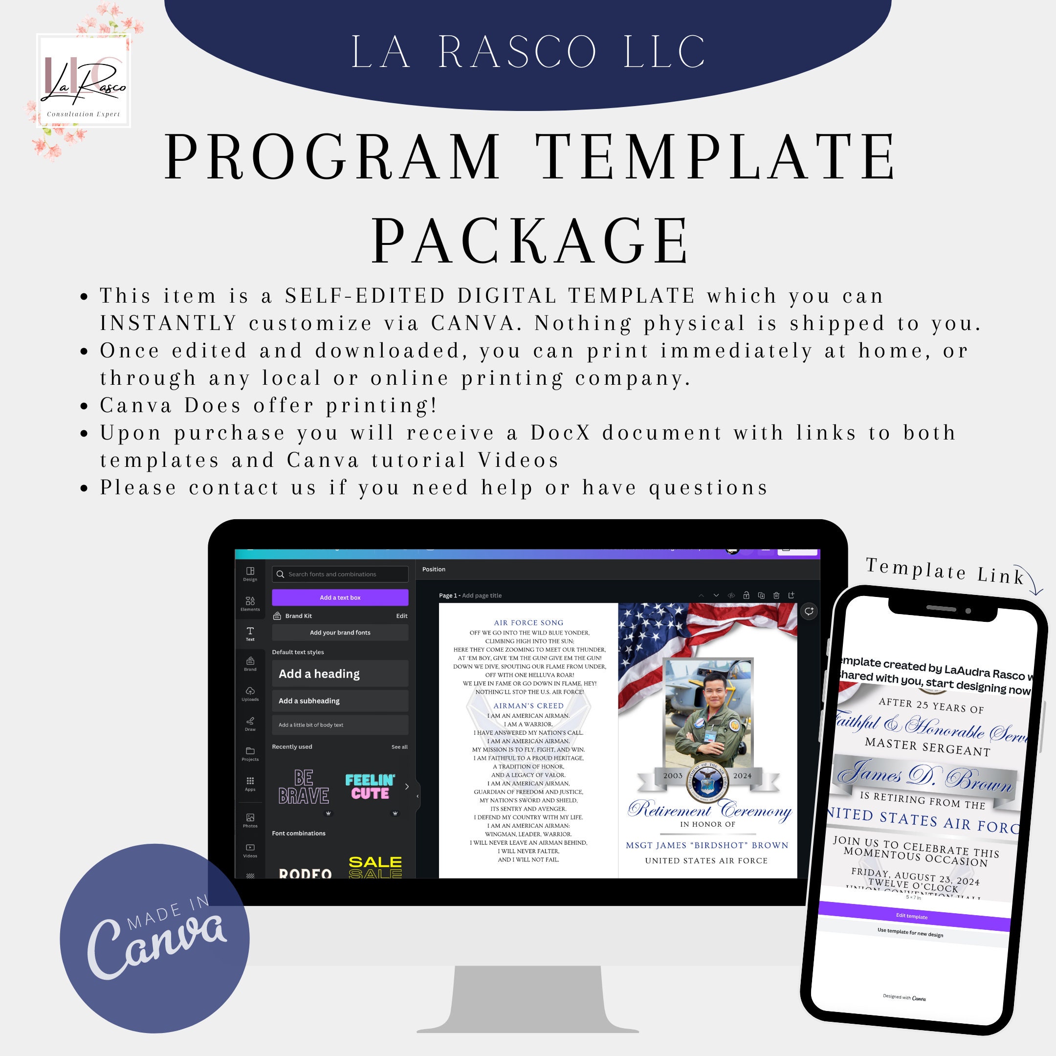 Air Force Retirement Program Package - Etsy