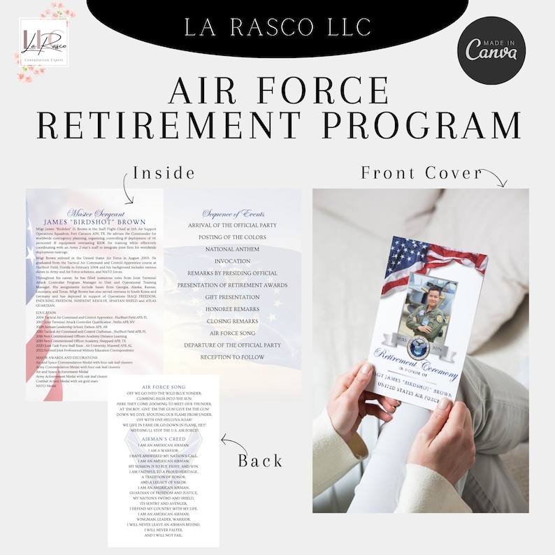 Air Force Retirement Program Template - Etsy