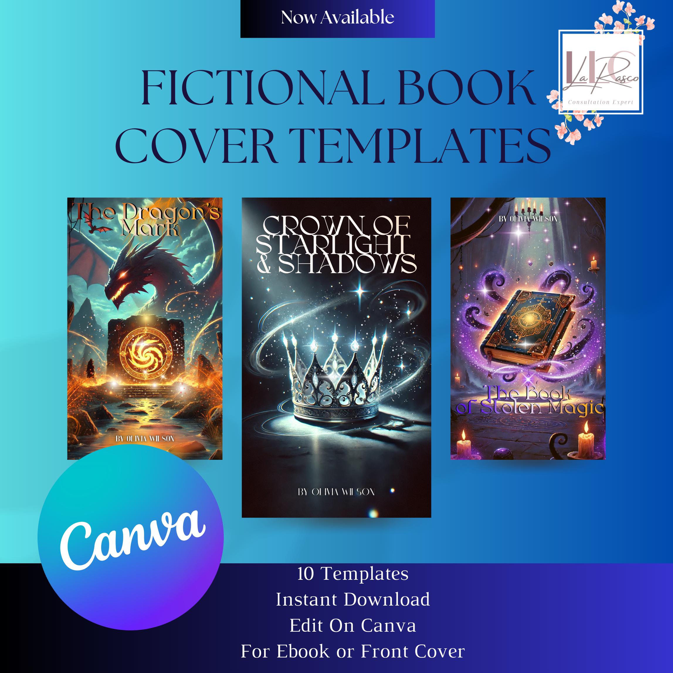 Fictional Book Cover Template | Front Cover Template - Etsy
