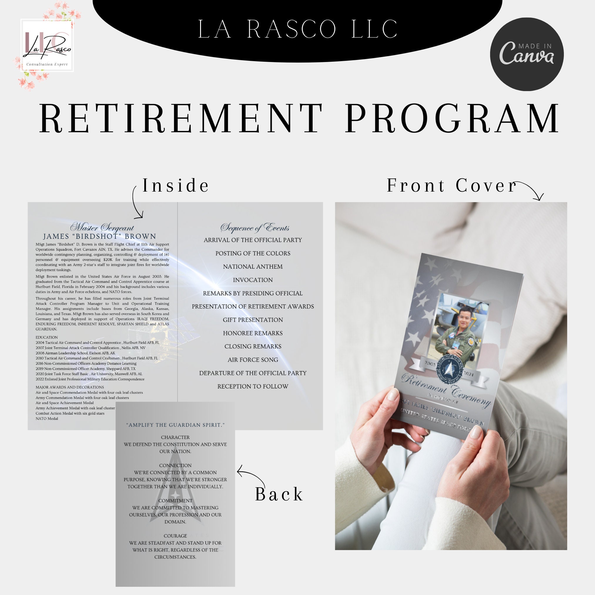 Space Force Retirement Program Template - Etsy