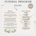 Bi-fold White Floral Funeral Program Template - Etsy