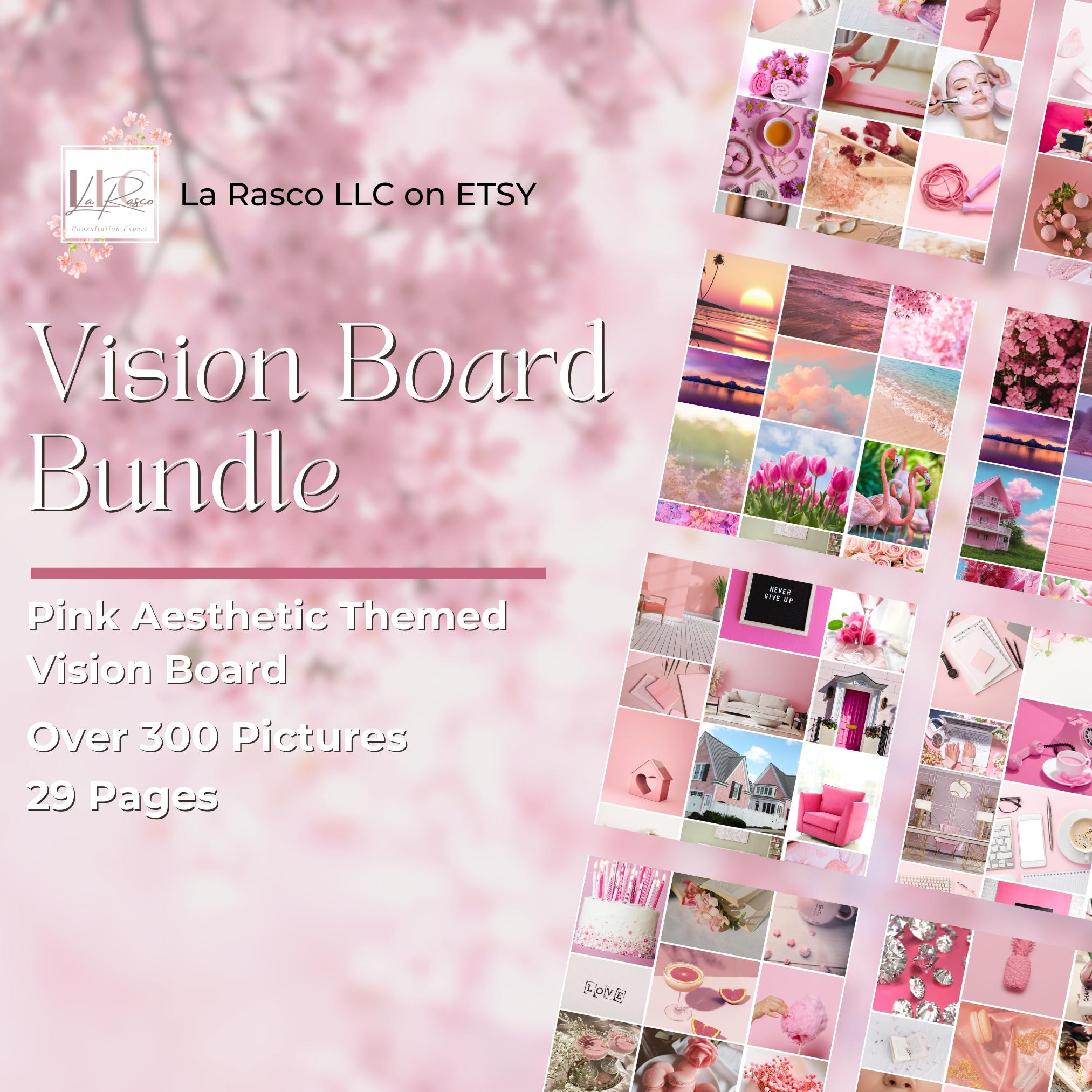 Pink Themed Vision Board Printable | Instant Download - Etsy