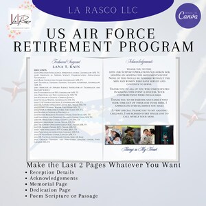 Air Force Retirement Program 8 Page Template - Etsy