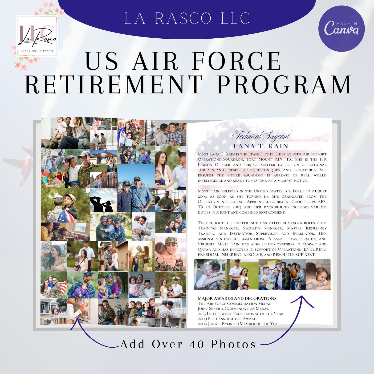 Air Force Retirement Program 8 Page Template - Etsy