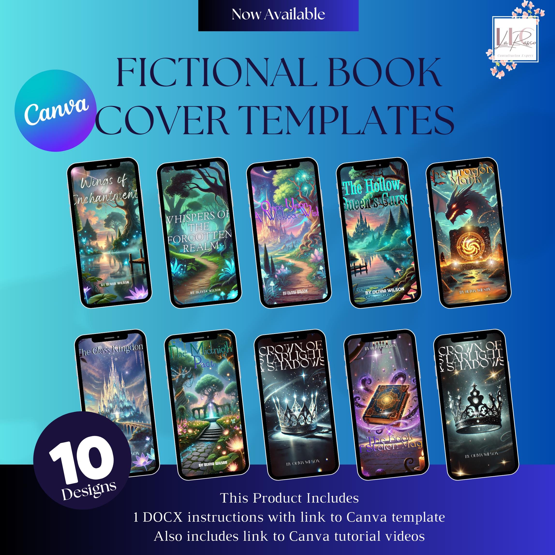 Fictional Book Cover Template | Front Cover Template - Etsy