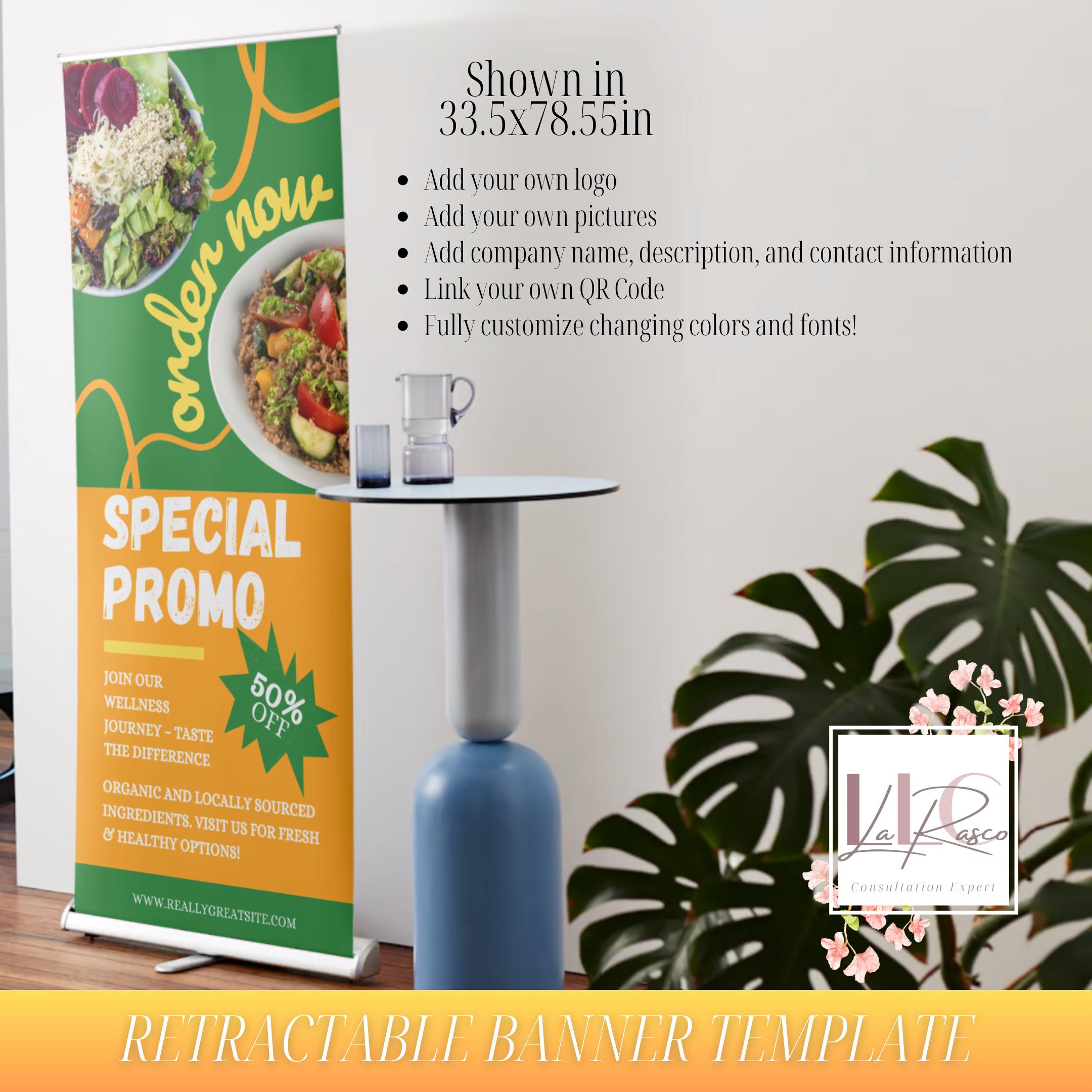 Food Promotion Retractable Banner - Etsy