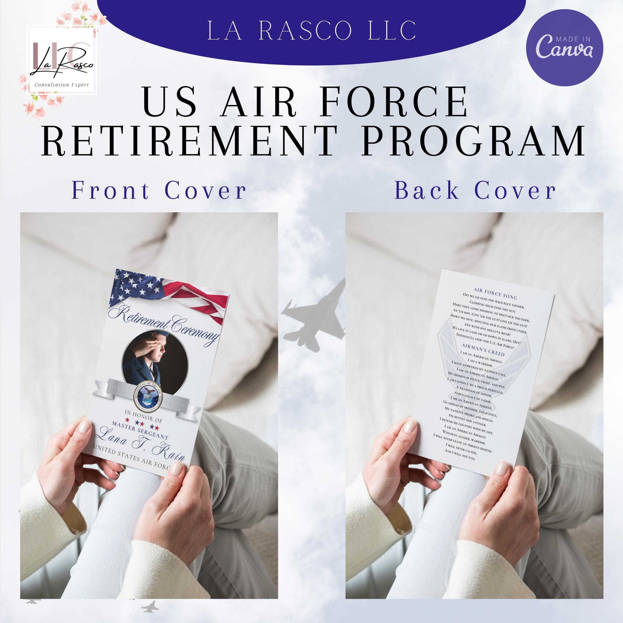 Air Force Retirement Program 8 Page Template - Etsy