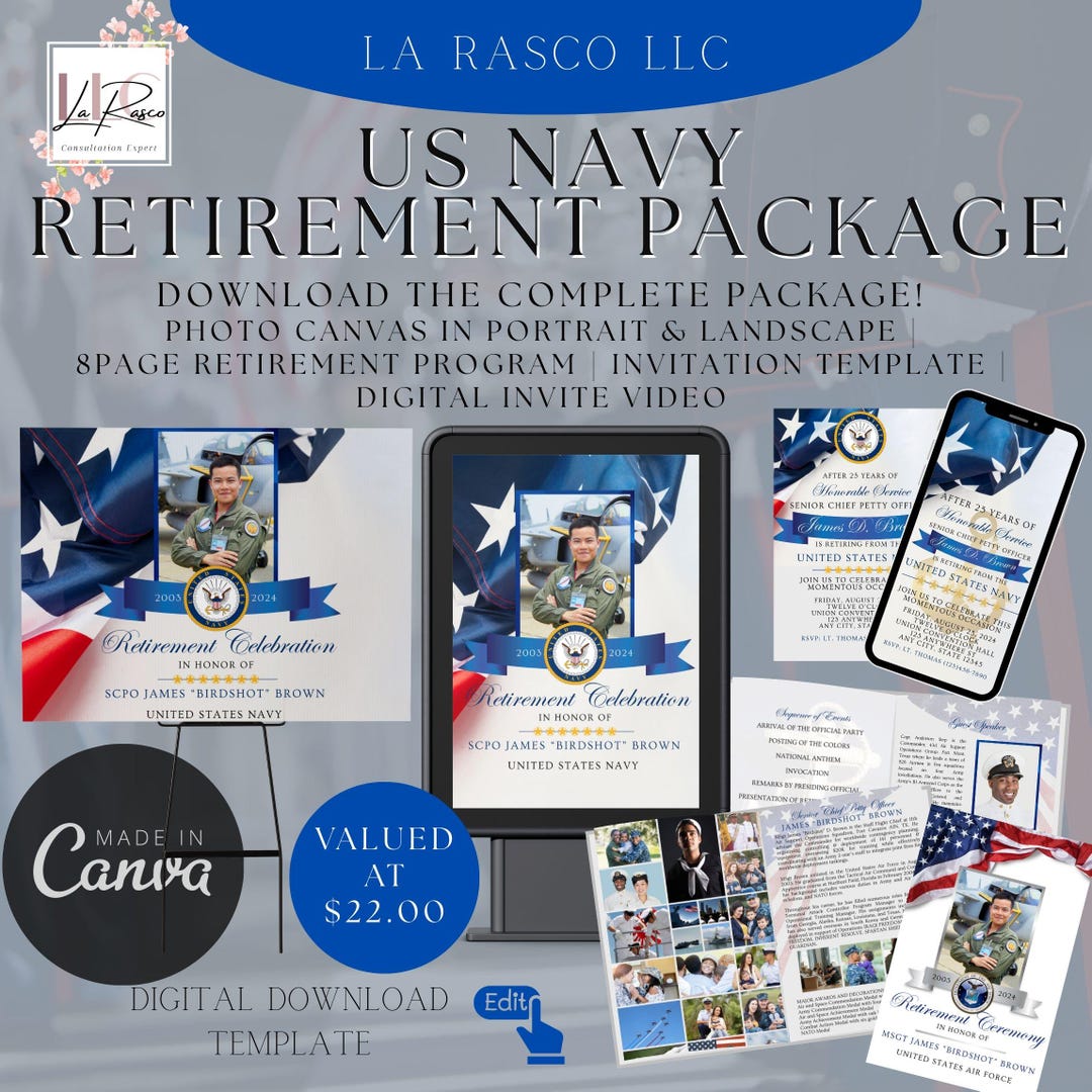 NEW Navy Retirement Package - Etsy