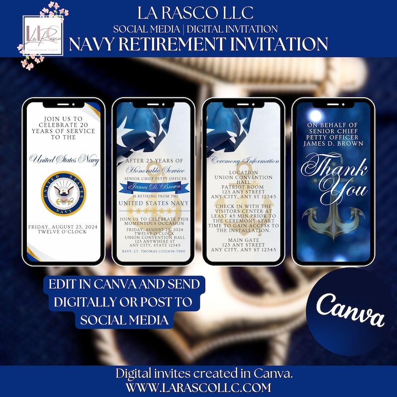 Navy Retirement Ceremony Invites - Etsy
