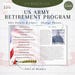 Army Retirement Program 8 Page Template - Etsy