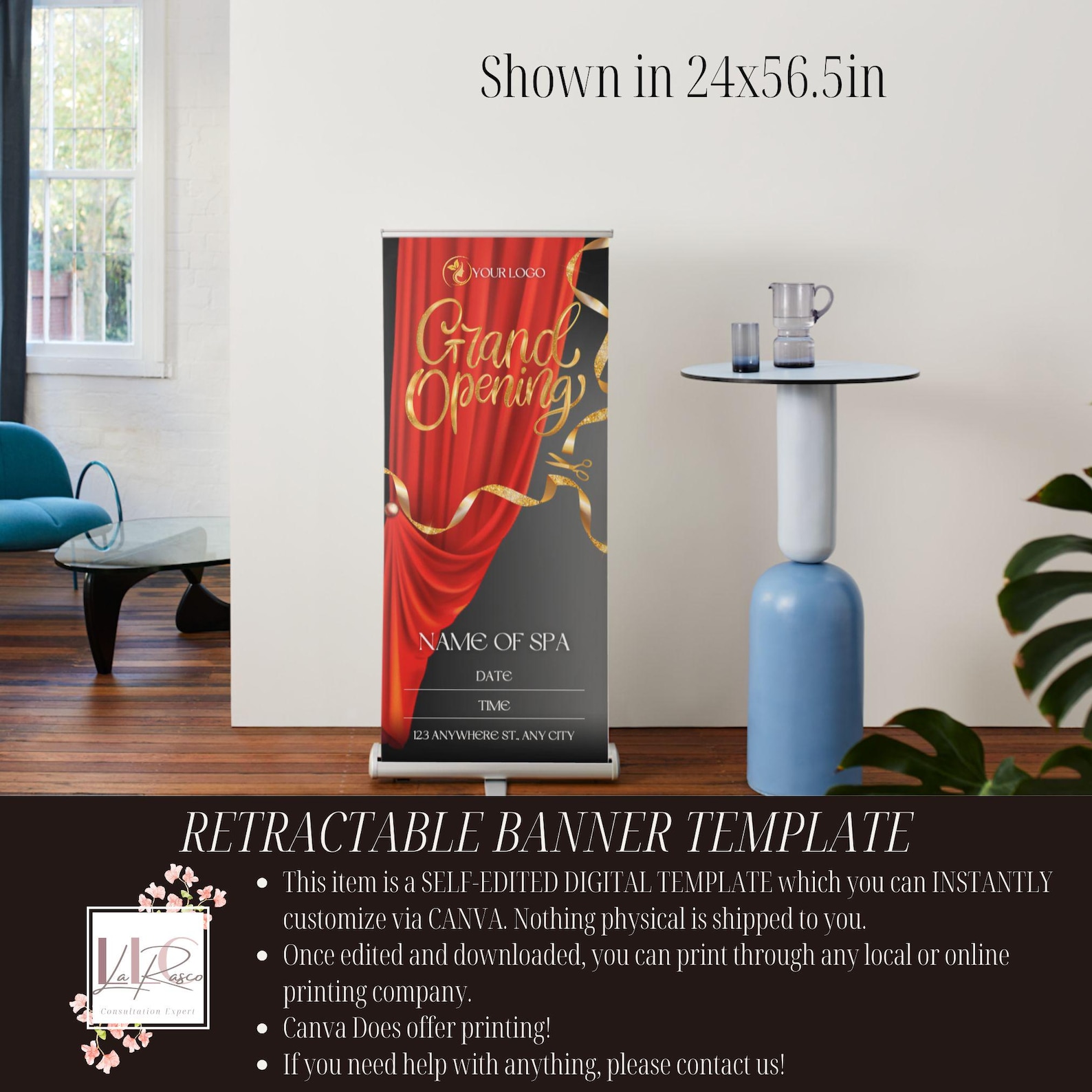 Relaxing Design Retractable Banner Template | Spa Design | 5 Designs - Etsy