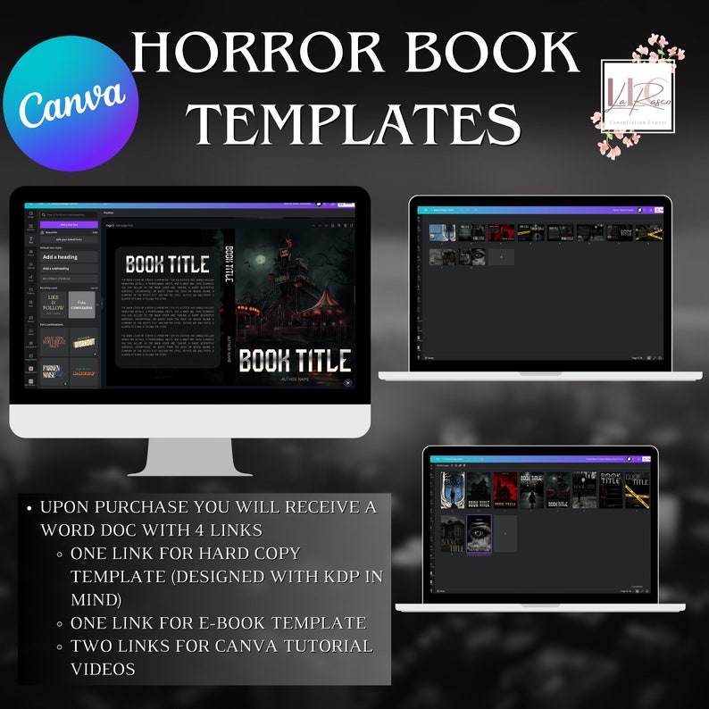 Horror Book Cover Template - Etsy