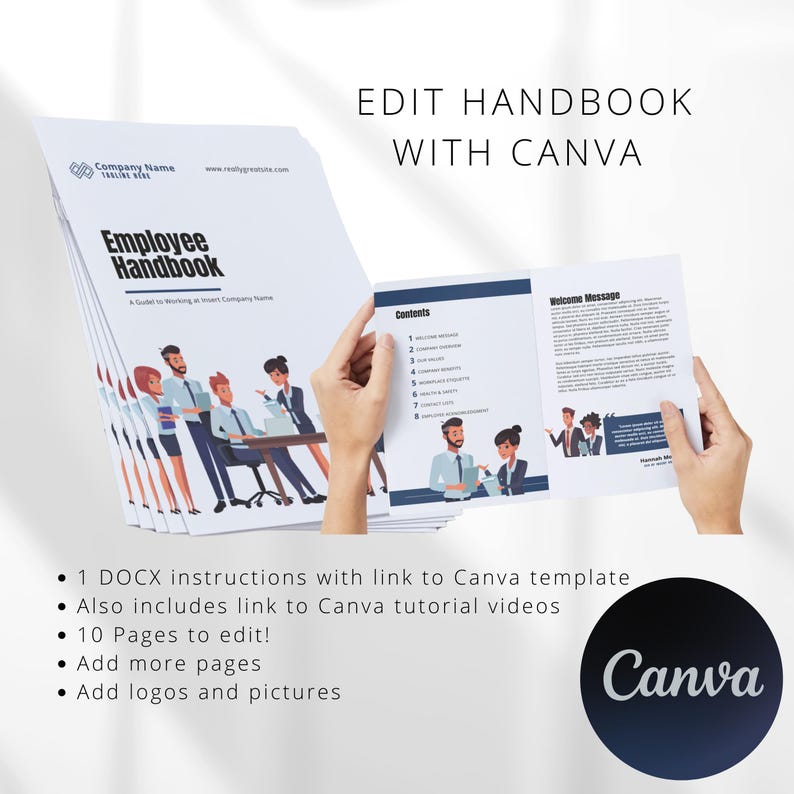 Animated Employee Handbook Template - Etsy