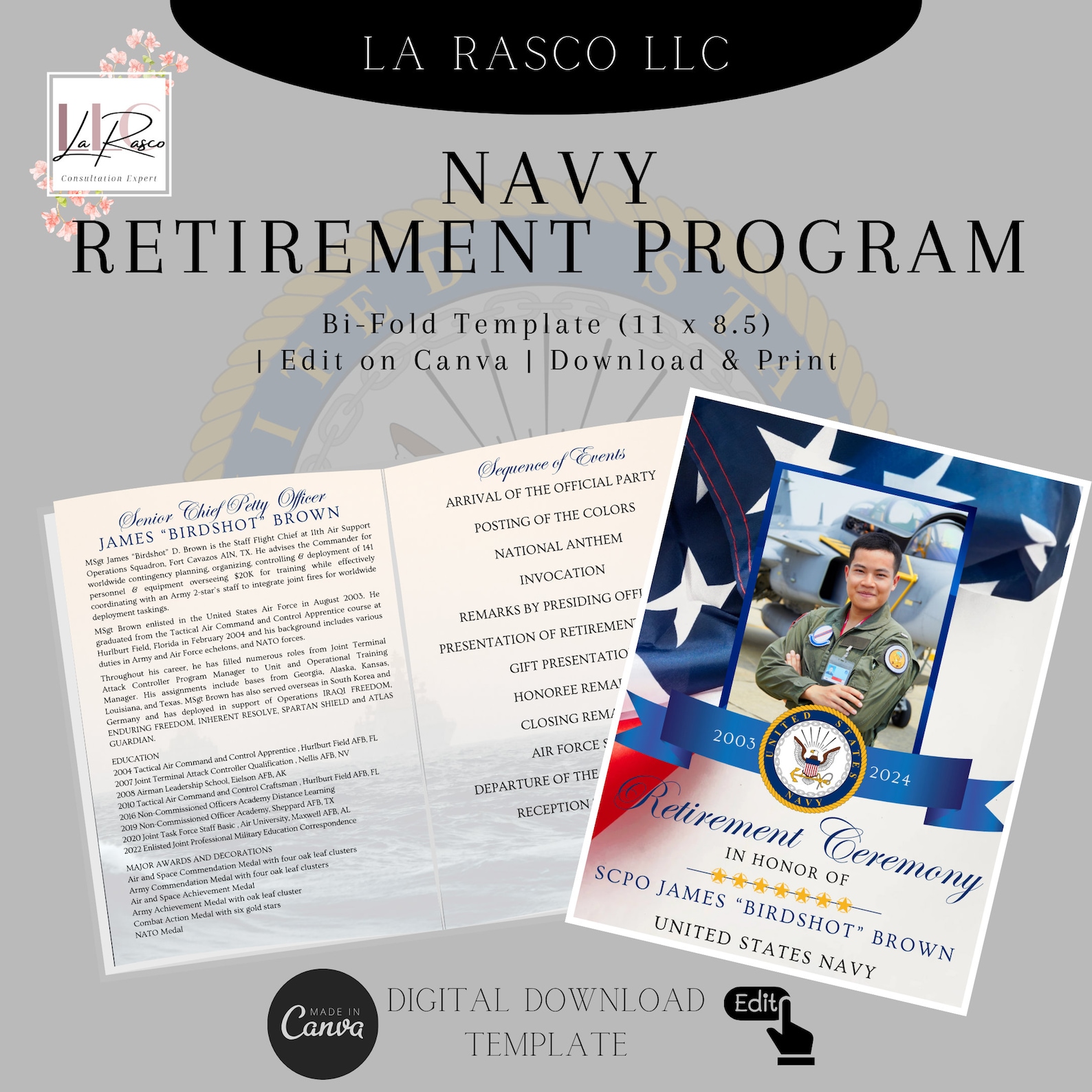 Navy Retirement Program Template - Etsy