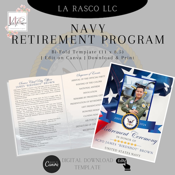 Chief Retirement Program Template - Etsy