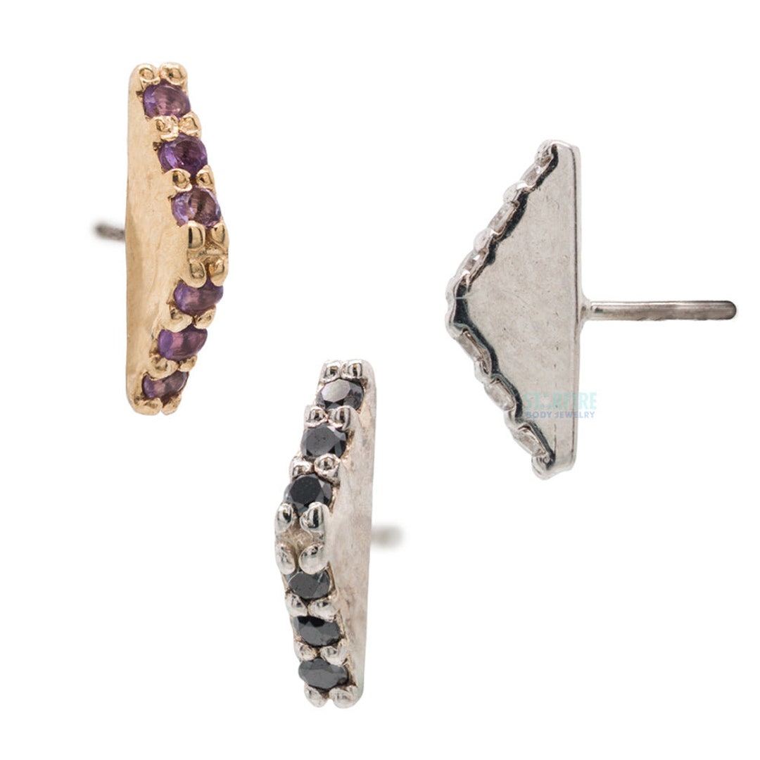 Tawapa Threadless: "shrine" Pin in Gold With Gemstones - Etsy