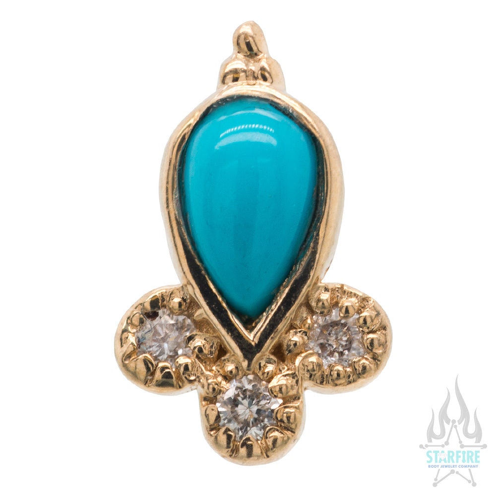 Tawapa Threadless: Comet Pin in Gold With Gemstones - Etsy