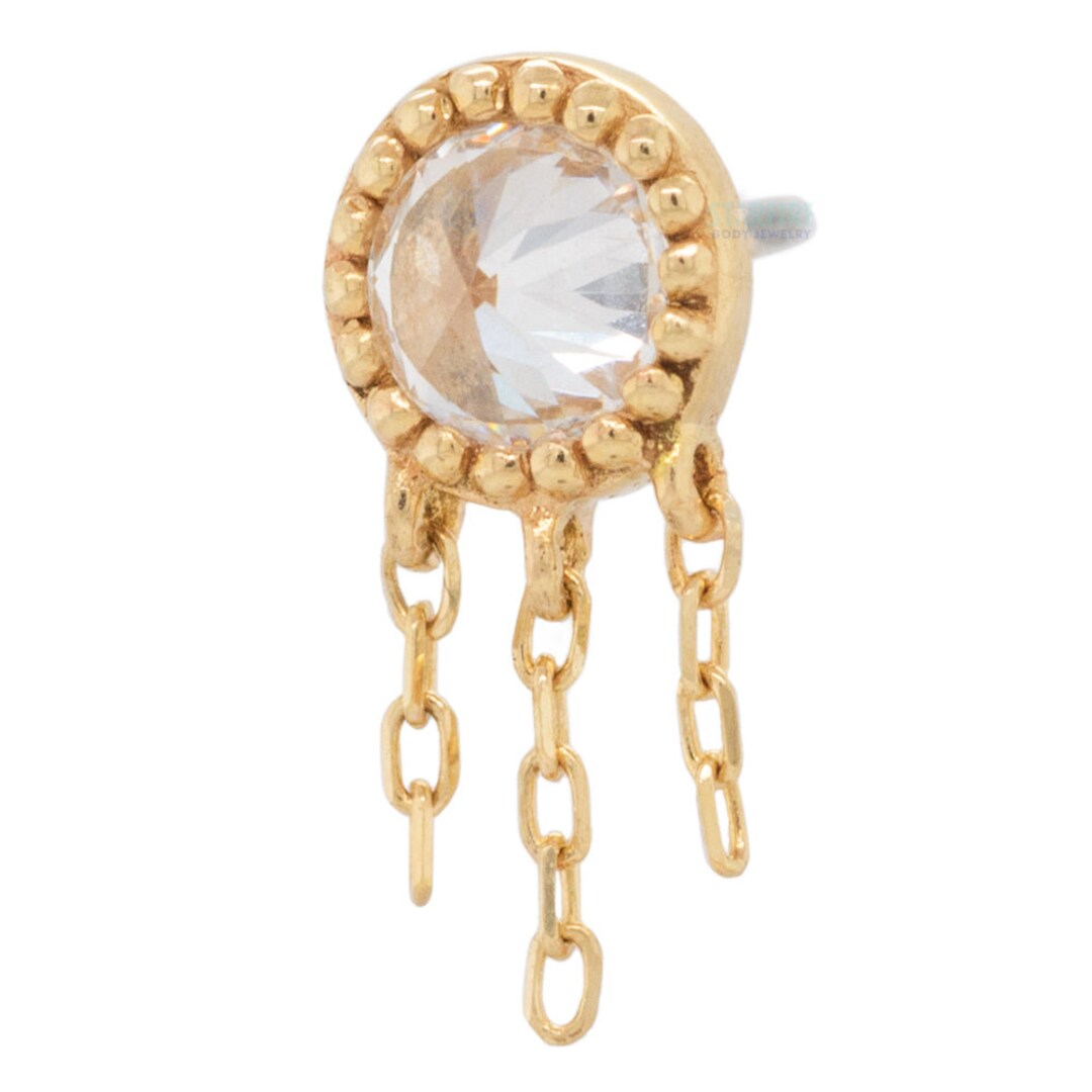 Threadless: "rebel Rebel" End With Chains in Gold With Reverse Set CZ ...