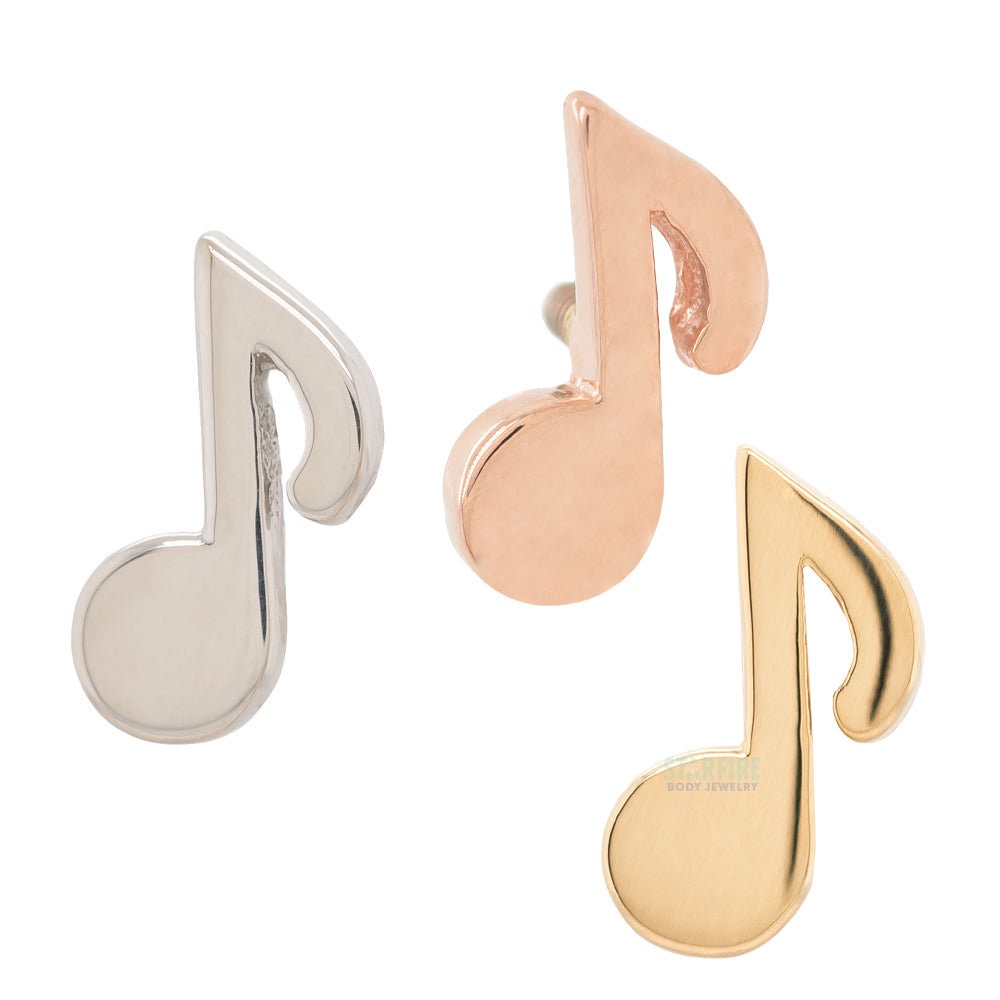 BVLA Music Note Threaded End in Gold - Etsy
