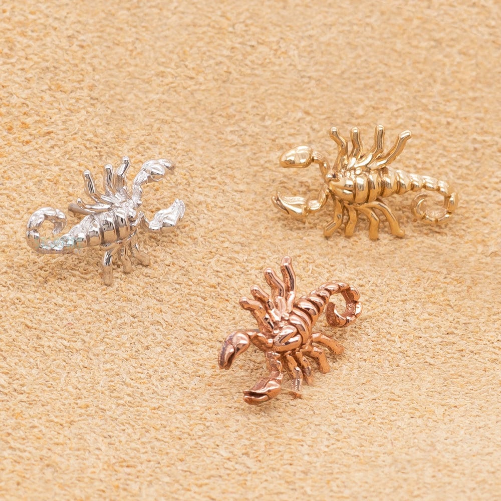 Tawapa Threadless: Scorpion Pin in Gold - Etsy