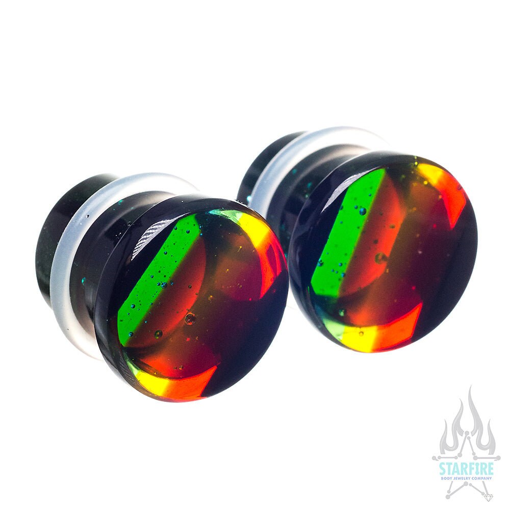 Gorilla Glass Glass Linear Plugs Rainbow - Etsy