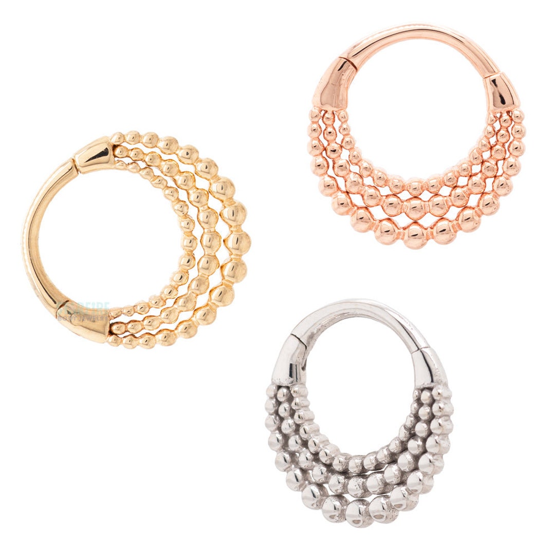 Buddha Jewelry "fame" Hinge Ring / Clicker in Gold - Etsy