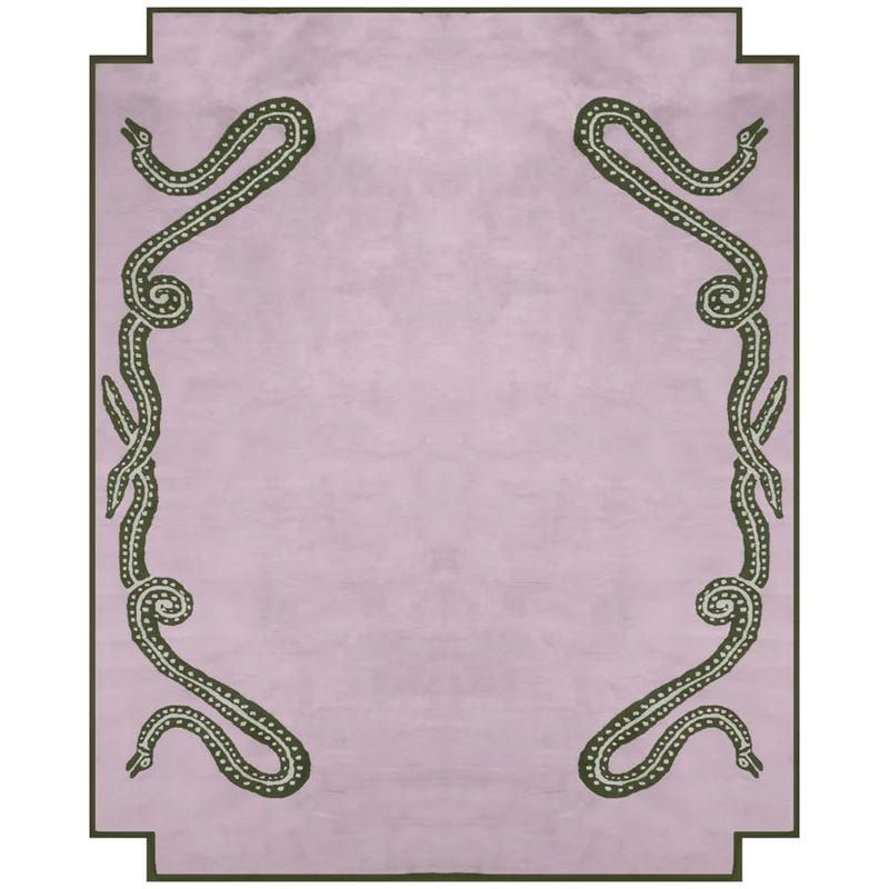 Green Snake Rug 5 - Etsy