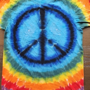 Peace Sign Tie Dye Shirt - Etsy