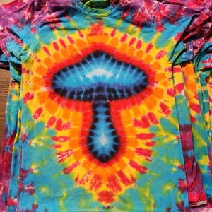 Mushroom Tie Dye Shirt - Etsy