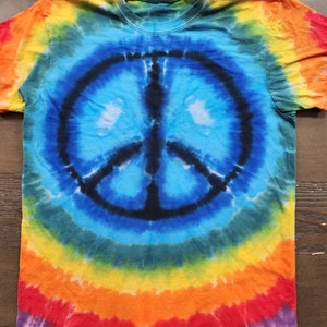 Peace Sign Tie Dye Shirt - Etsy