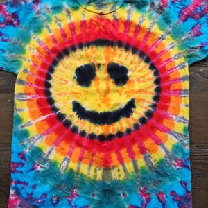 Smiley Face Tie Dye Shirt - Etsy