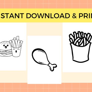 30 Easy Fast Food Coloring Pages for Kids, Toddlers, Preschoolers ...