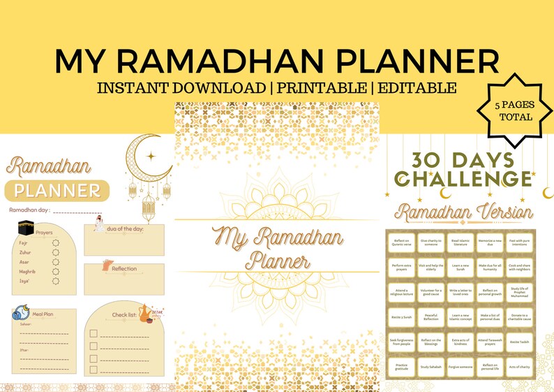 2025 My Ramadan Planner | Instant Download | PRINTABLE | EDITABLE ...