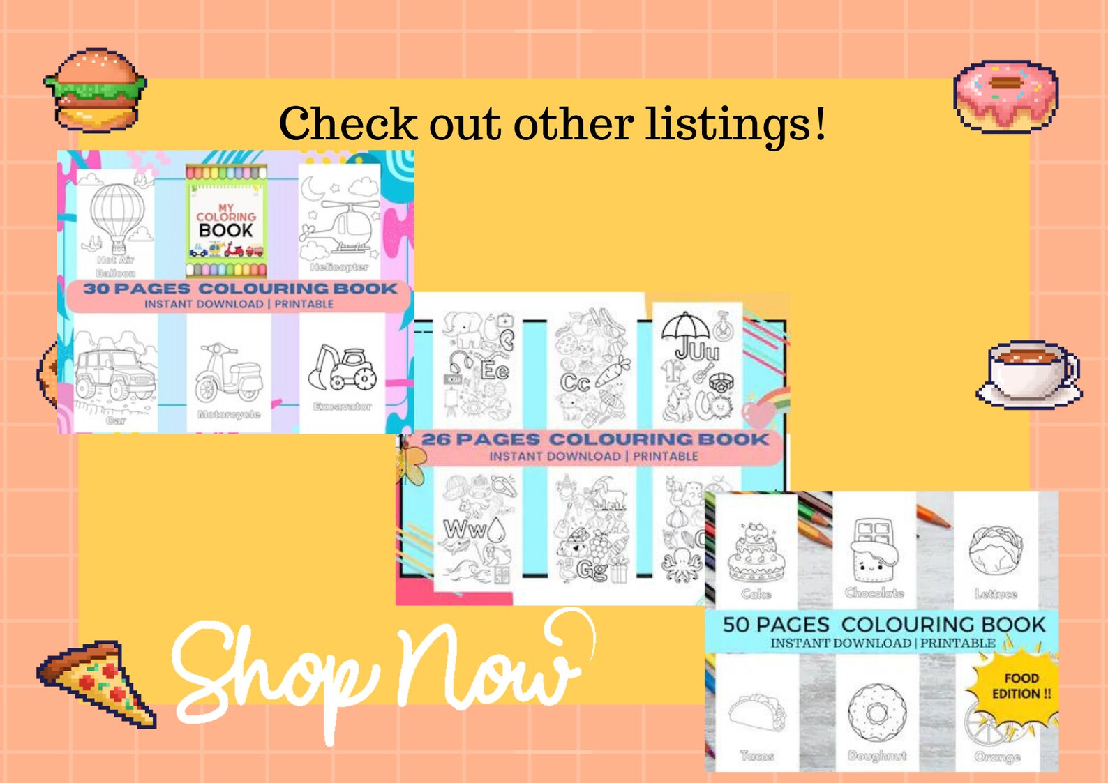 30 Easy Fast Food Coloring Pages for Kids, Toddlers, Preschoolers ...