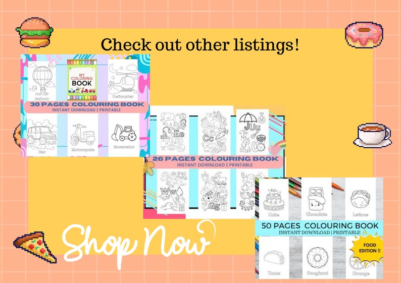 30 Easy Fast Food Coloring Pages for Kids, Toddlers, Preschoolers ...