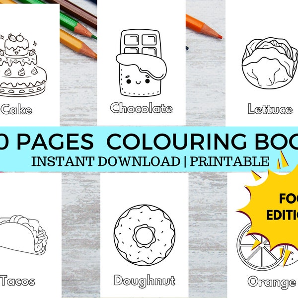 Food Coloring Book - Etsy
