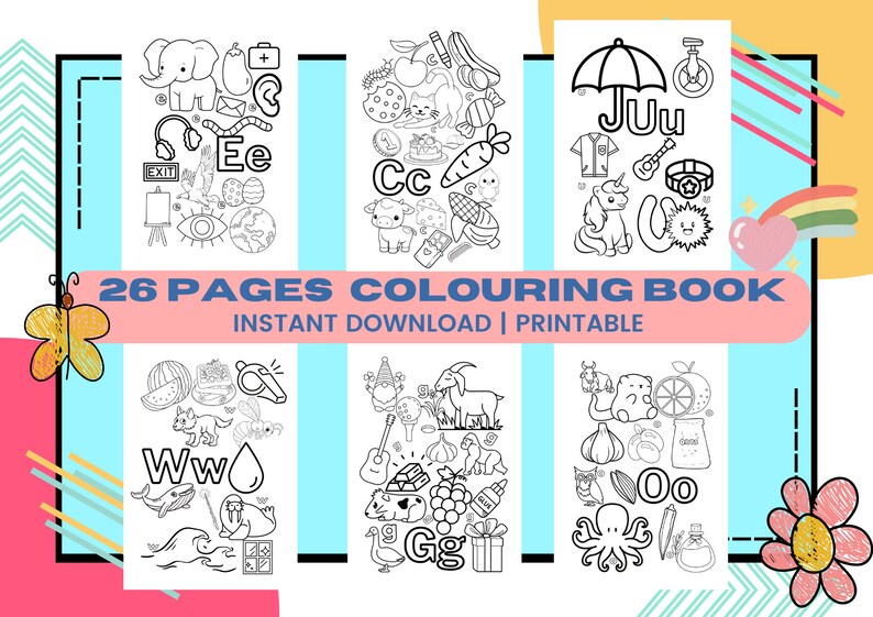 26 Easy ABC Coloring Pages for Kids, Toddlers, Preschoolers Toddlers ...