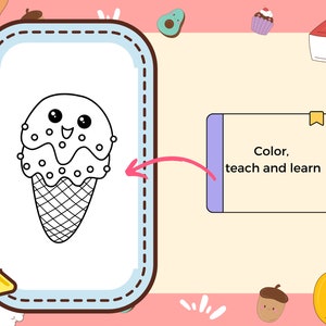 40 Easy Cute Kawaii Food Coloring Pages for Kids, Toddlers ...