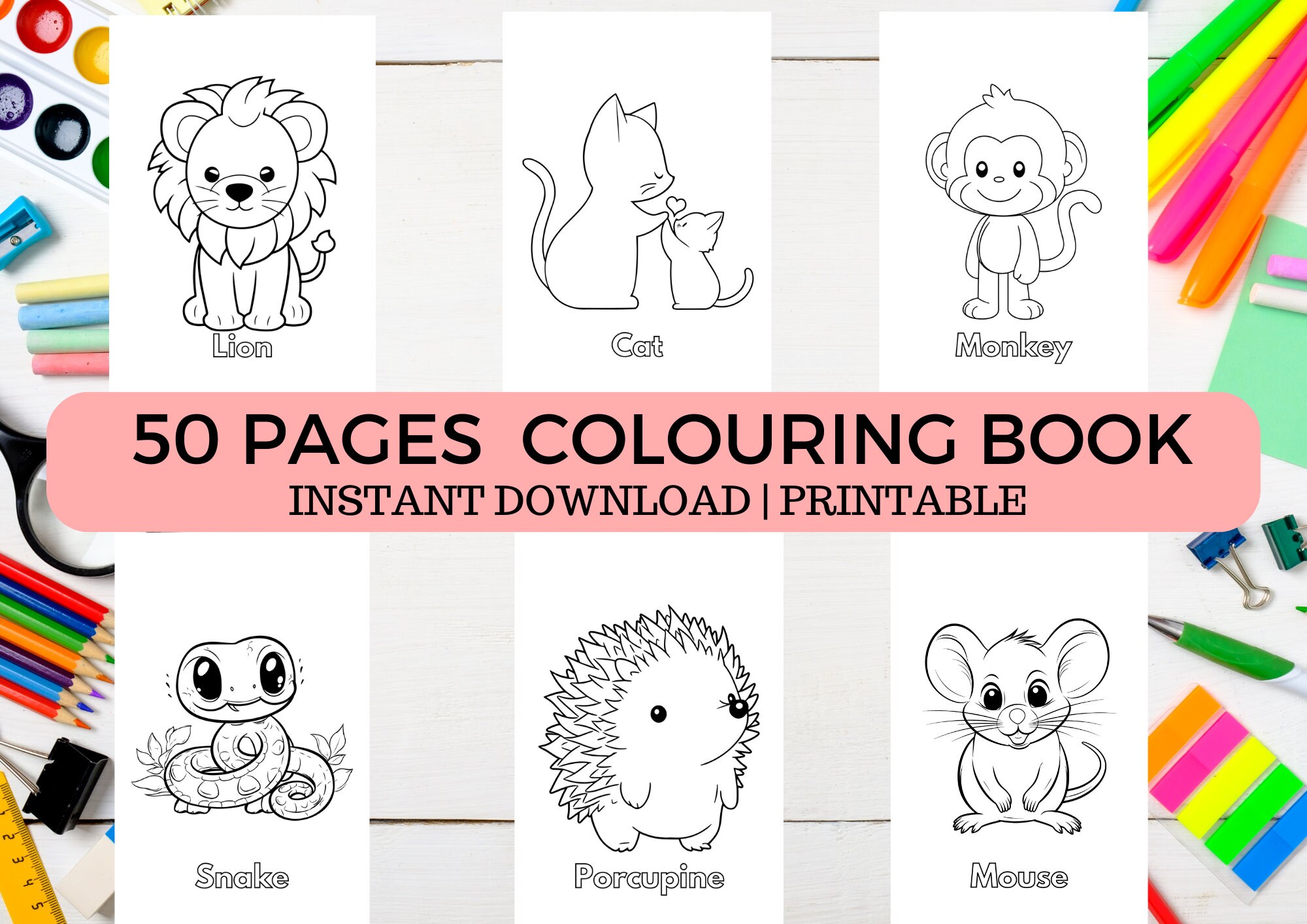 50 Easy Coloring Pages for Kids, Toddlers, Preschoolers Toddlers ...